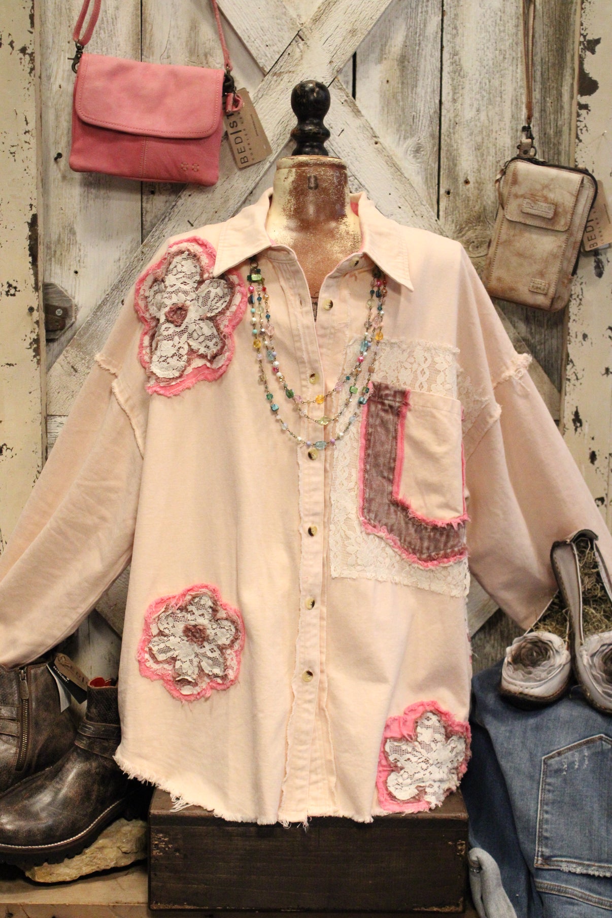 Blushing Bloom Button-Up – Farm Girls Fancy Frills