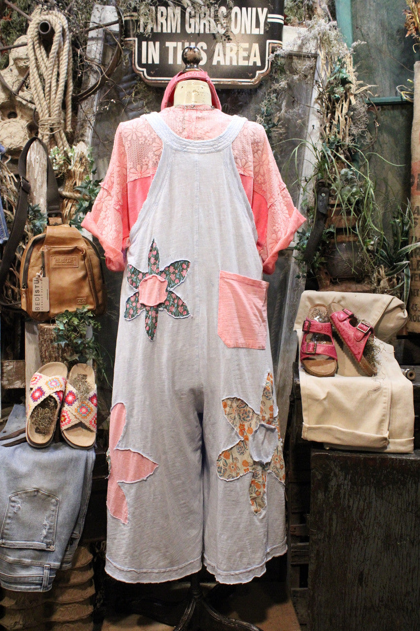 Flower Patch Blue Overalls – Farm Girls Fancy Frills