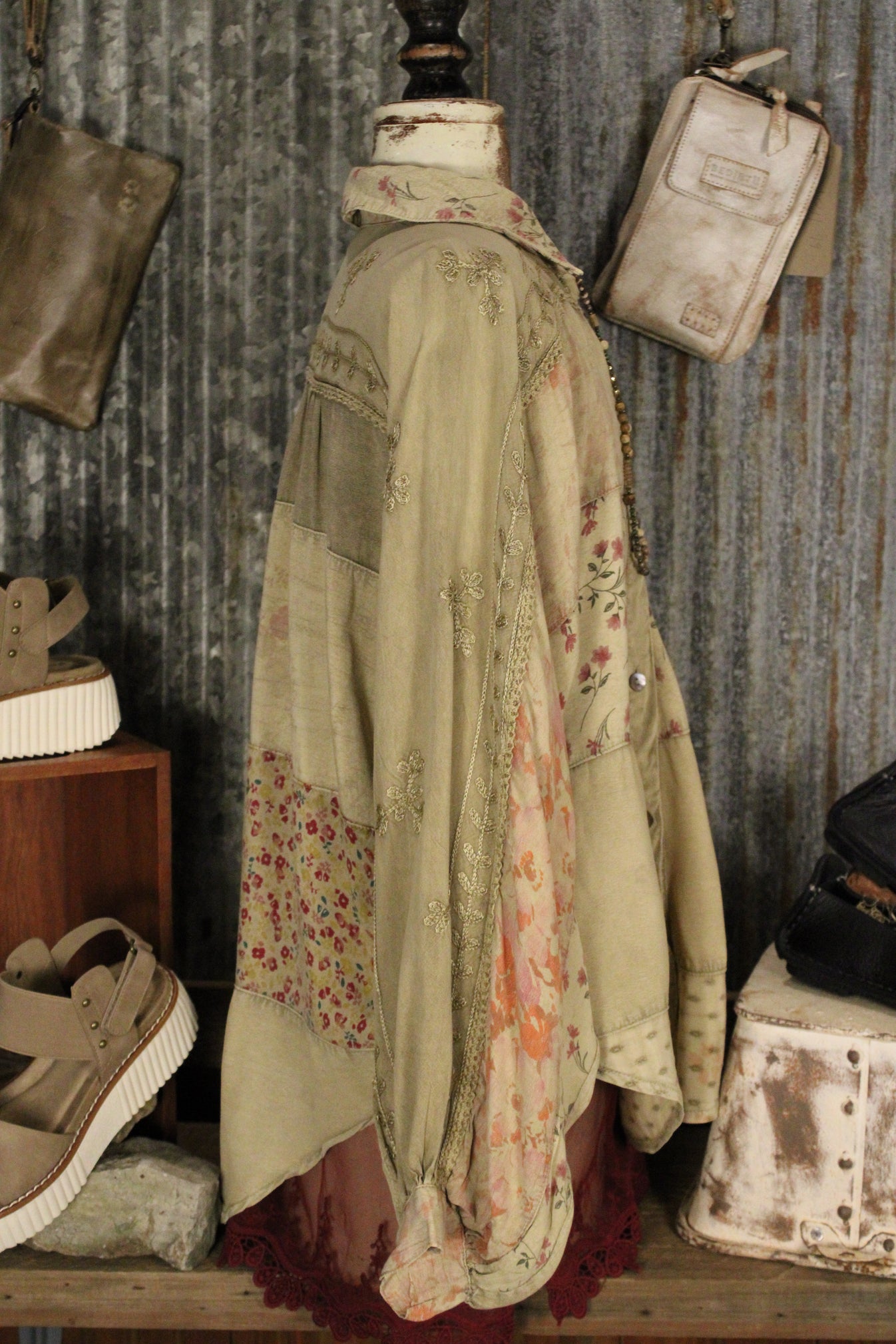 Enchanted Khaki Button Up Blouse – Farm Girls Fancy Frills