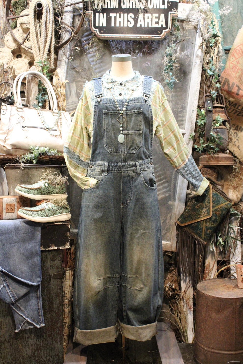 Dusty Denim Barrel Overalls – Farm Girls Fancy Frills