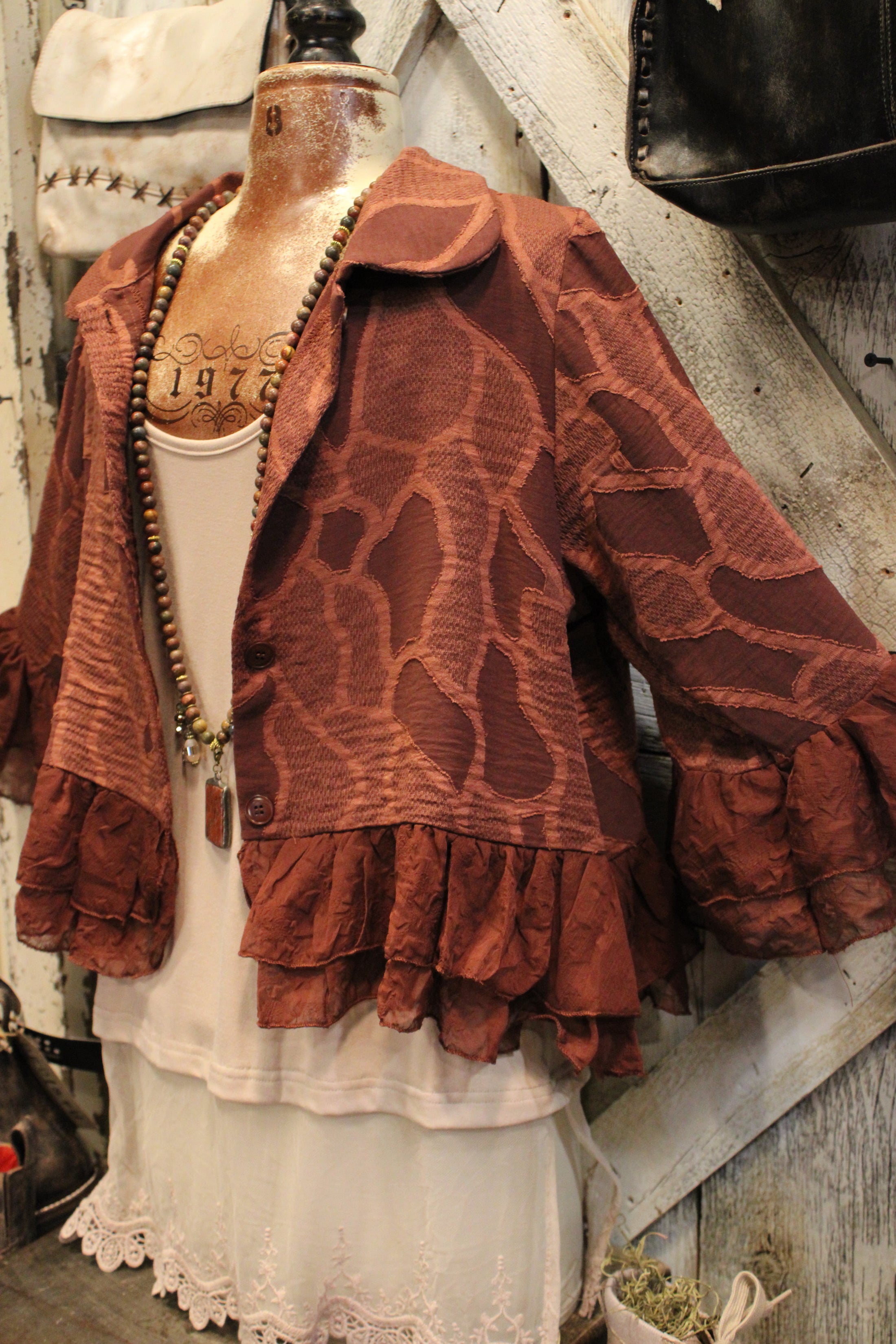 Rustic Merlot Ruffles Jacket – Farm Girls Fancy Frills