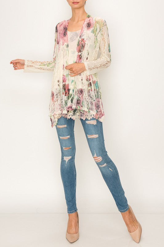 Big Rose Beige Cardigan – Farm Girls Fancy Frills